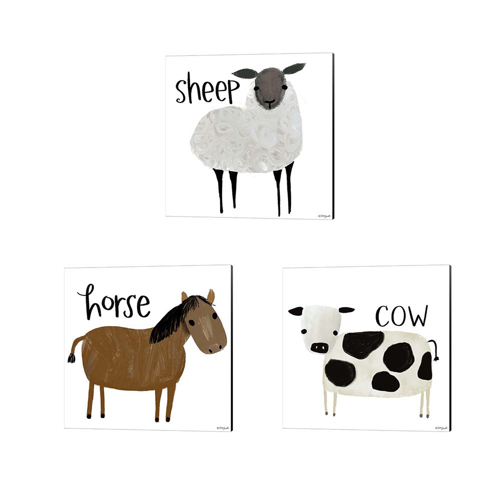 Harper Orchard Sheep, Cow & Horse By Katie Doucette, Canvas Art (Set Of ...