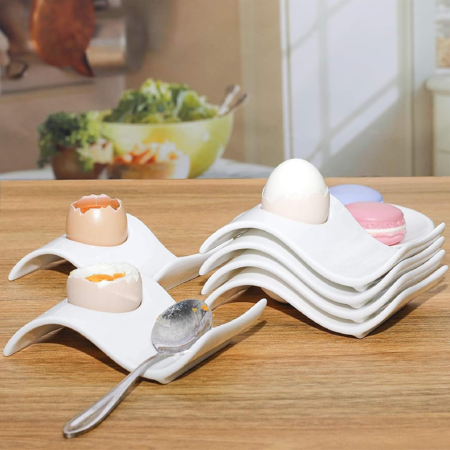 Latitude Run® Ceramic Egg Cup, Egg Cups for Soft Boiled Eggs, Soft ...