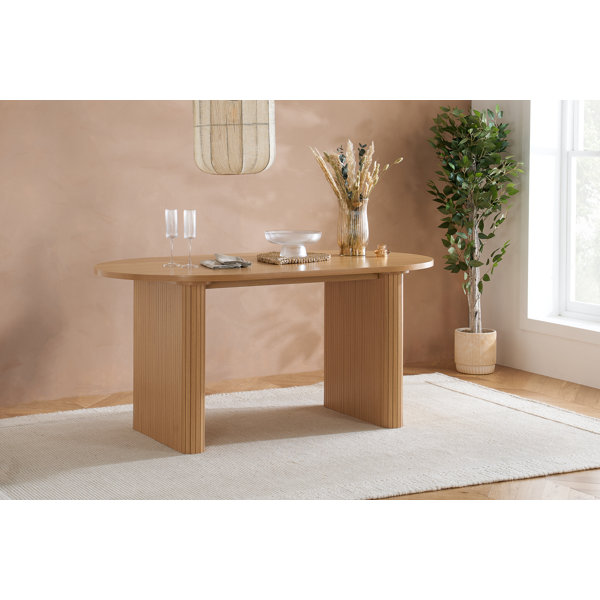 17 Stories Suire OVAL FLUTED DINING TABLE | Wayfair.co.uk