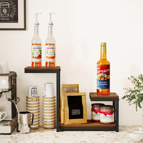 17 Stories Desktop Shelf, 3 Tier Desk Shelf, Wood Desktop Bookshelf ...