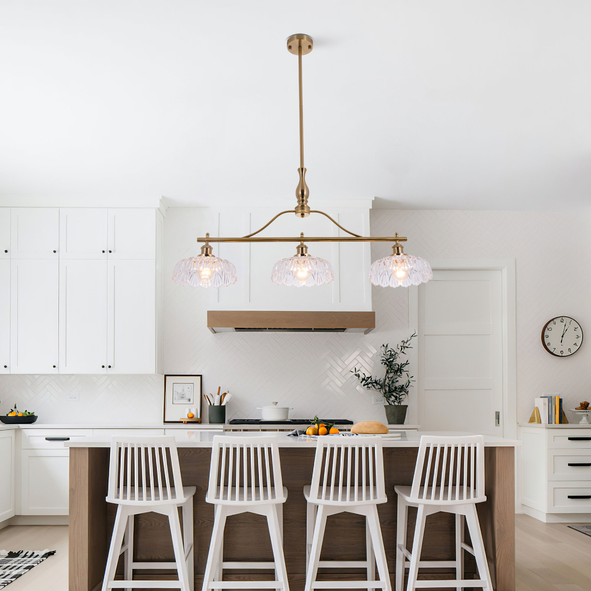 House of Hampton Kelbe 3 - Light Dimmable Modern Linear Chandelier ...
