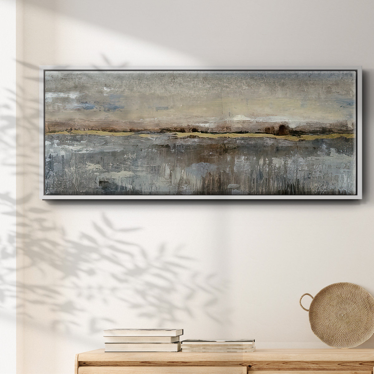 Wexford Home Abstract Marsh- Framed Canvas | Wayfair