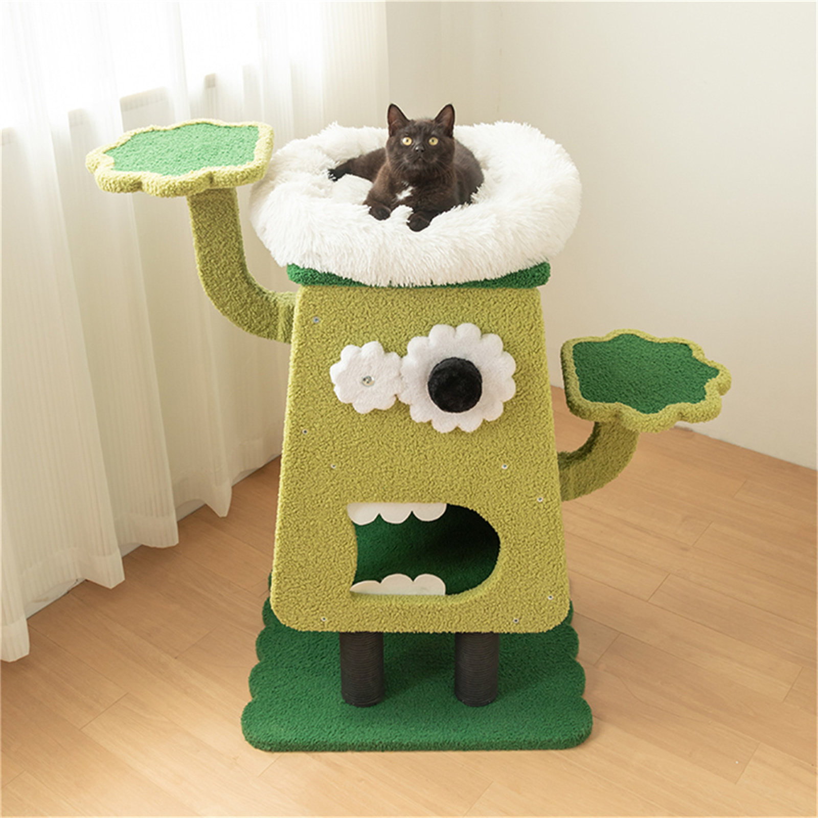 Tucker Murphy Pet™ Embrecht Monster Waiter Cat Tree, Green Monster ...