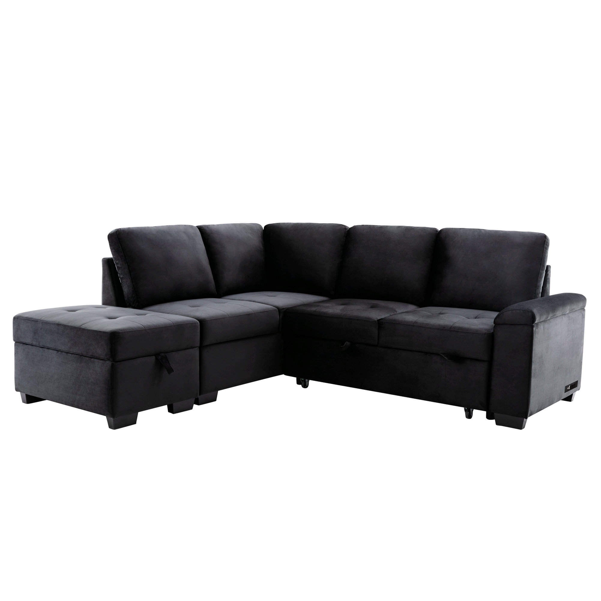 Angel Queen 2 - Piece Velvet Sectional | Wayfair