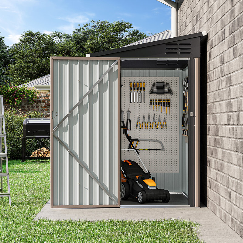 JolyDale 6' X 4' Metal Lean To Storage Shed & Reviews | Wayfair