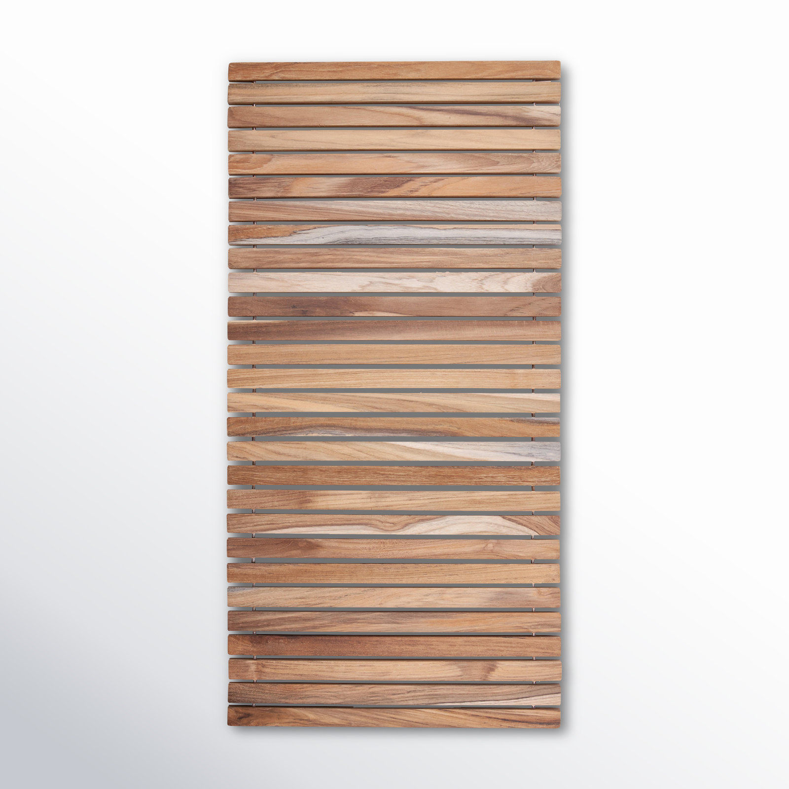 Nordic Style Premium Teak String Rectangle Teak and Wood Bath Mat ...