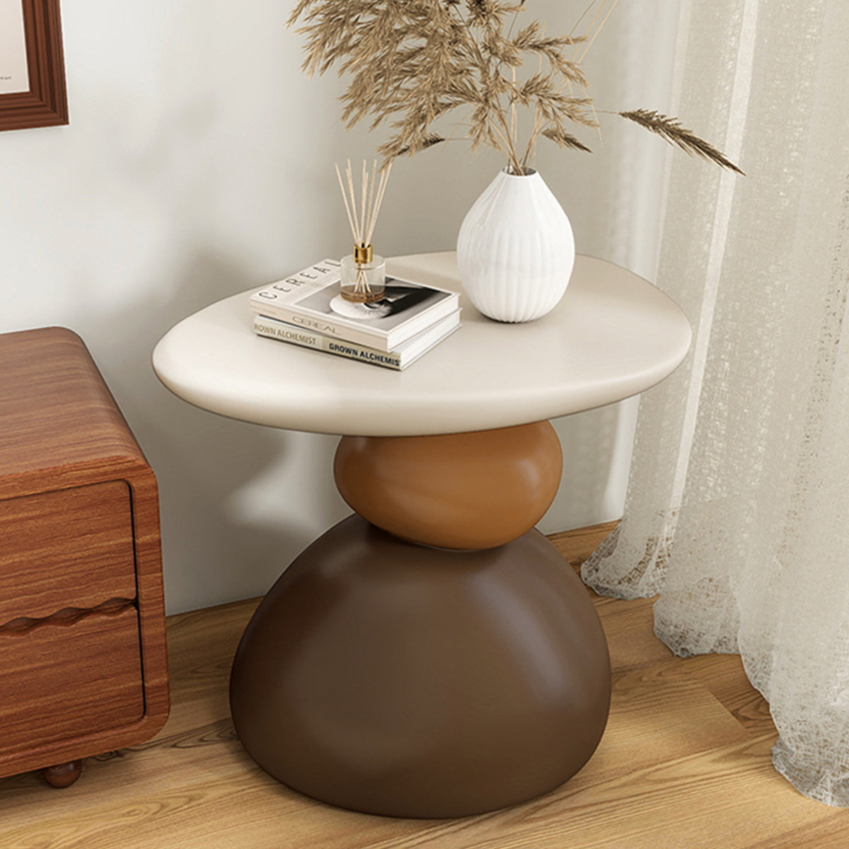 Corrigan Studio Modern Resin + Stone End Table - Wayfair Canada
