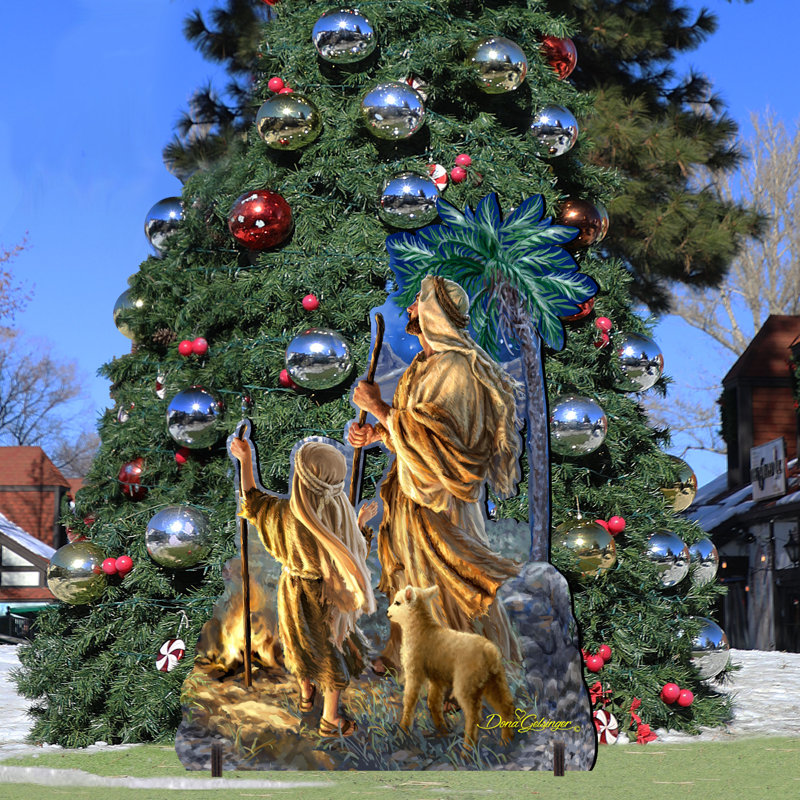 Designocracy Shepherds Keeping Watch Home and Outdoor Decor Lawn Art ...