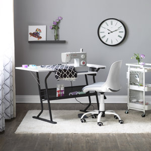 Sew Ready Rollaway 40.25" x 20" Foldable Sewing Table with Sewing ...