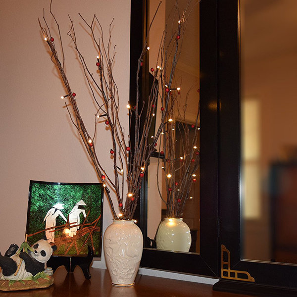 Lightshare Natural Birch Branches Warm 20 Light LED Battery Lighted ...