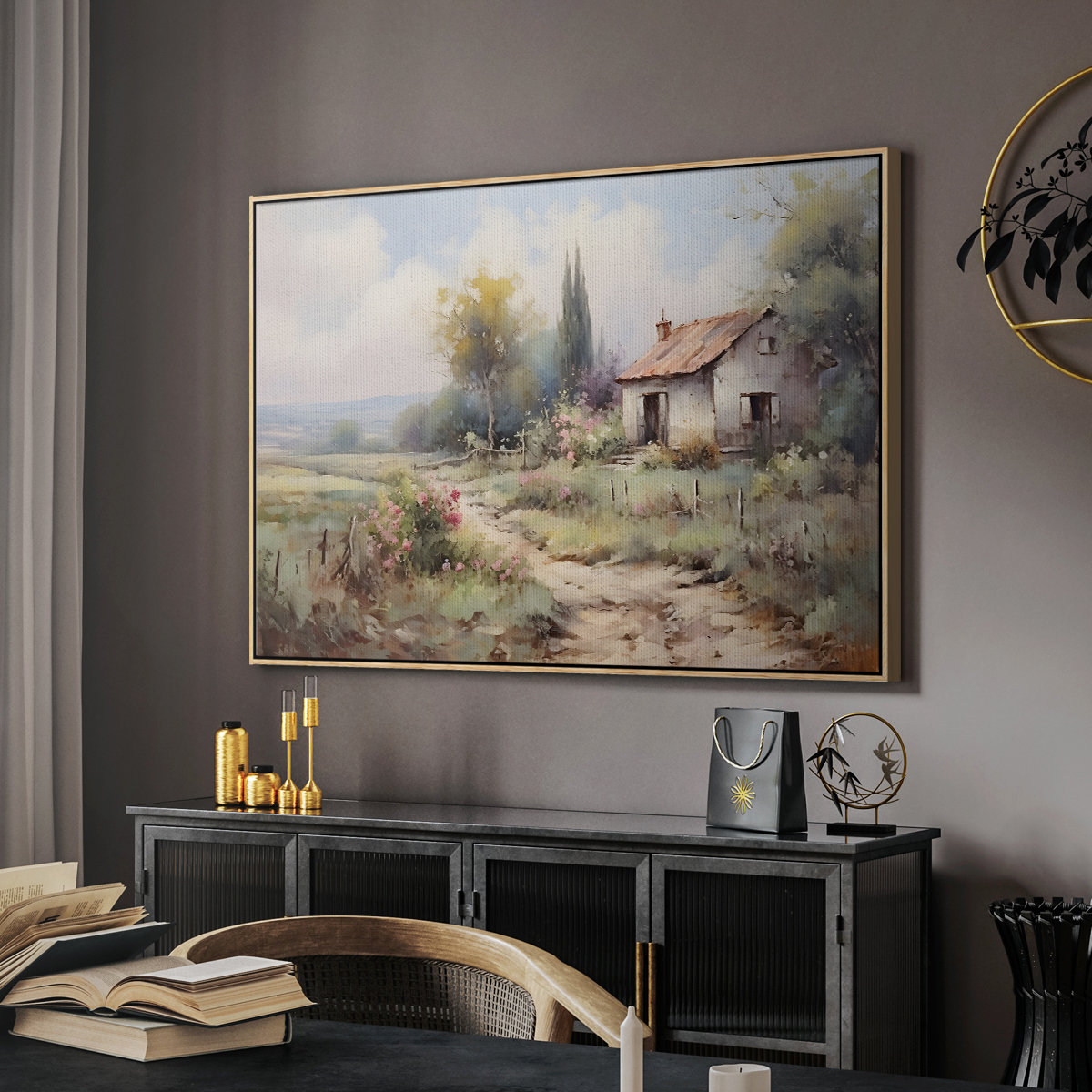 Red Barrel Studio® Vintage Landscape -DLXXV Framed Gallery Wrapped ...