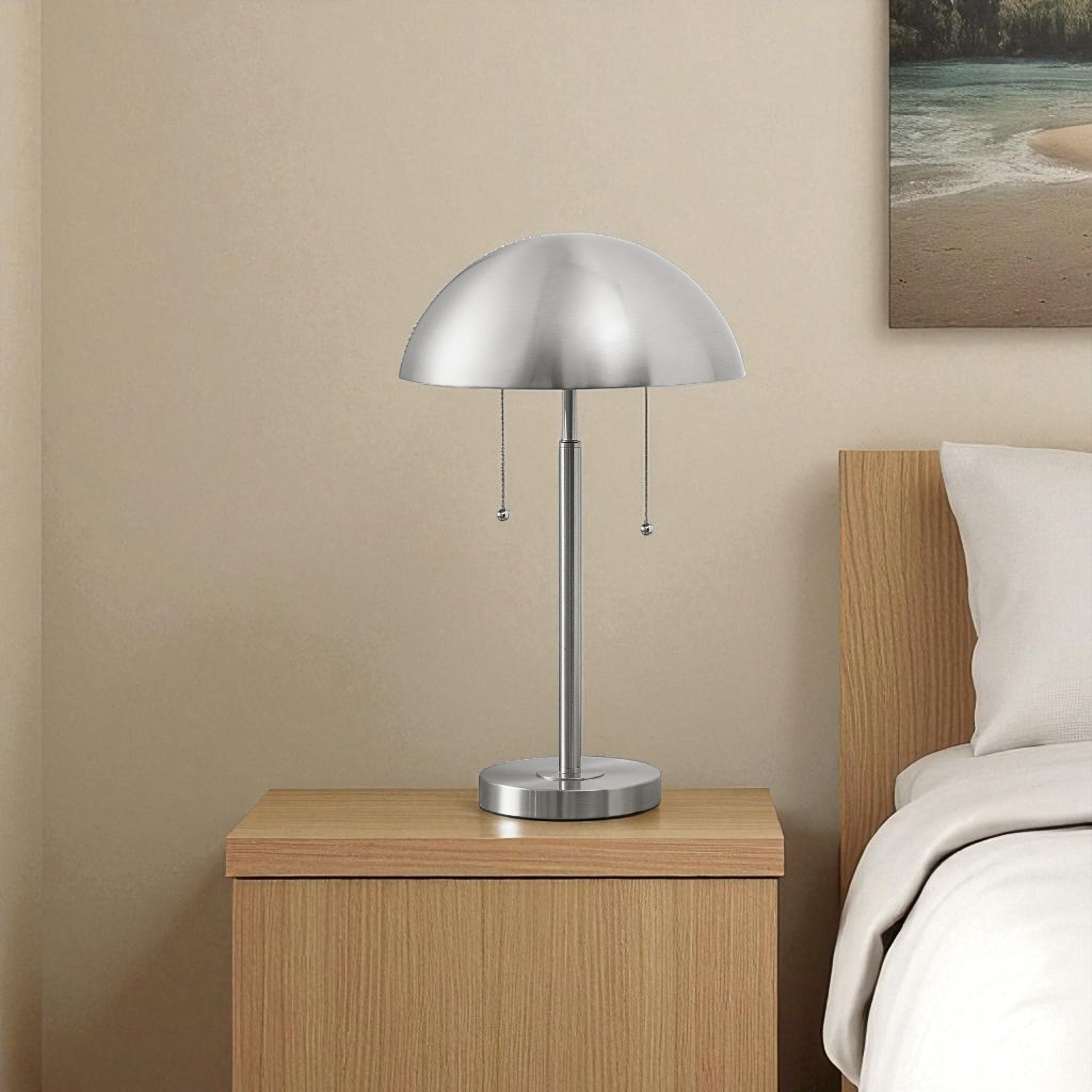 Livi Homes Parkson Silver Metal Table Lamp | Wayfair