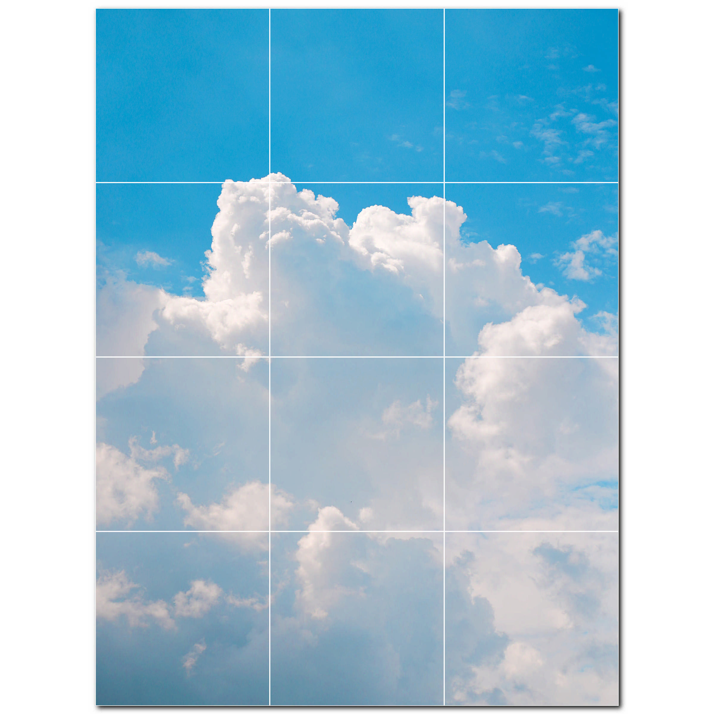 Picture-Tiles.com 24" x 32" Ceramic Clouds Photo Decorative Mural Tile PT500378: 8" x 8" (Set of ...