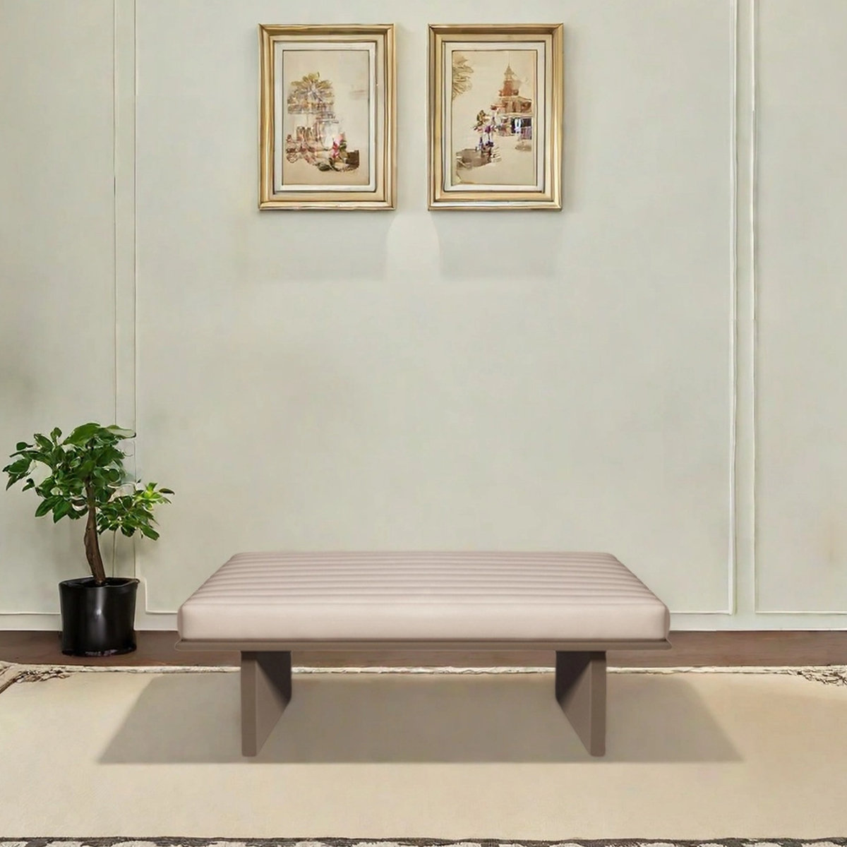 Ebern Designs Bench clothing store shoe stool sofa leather stool ...