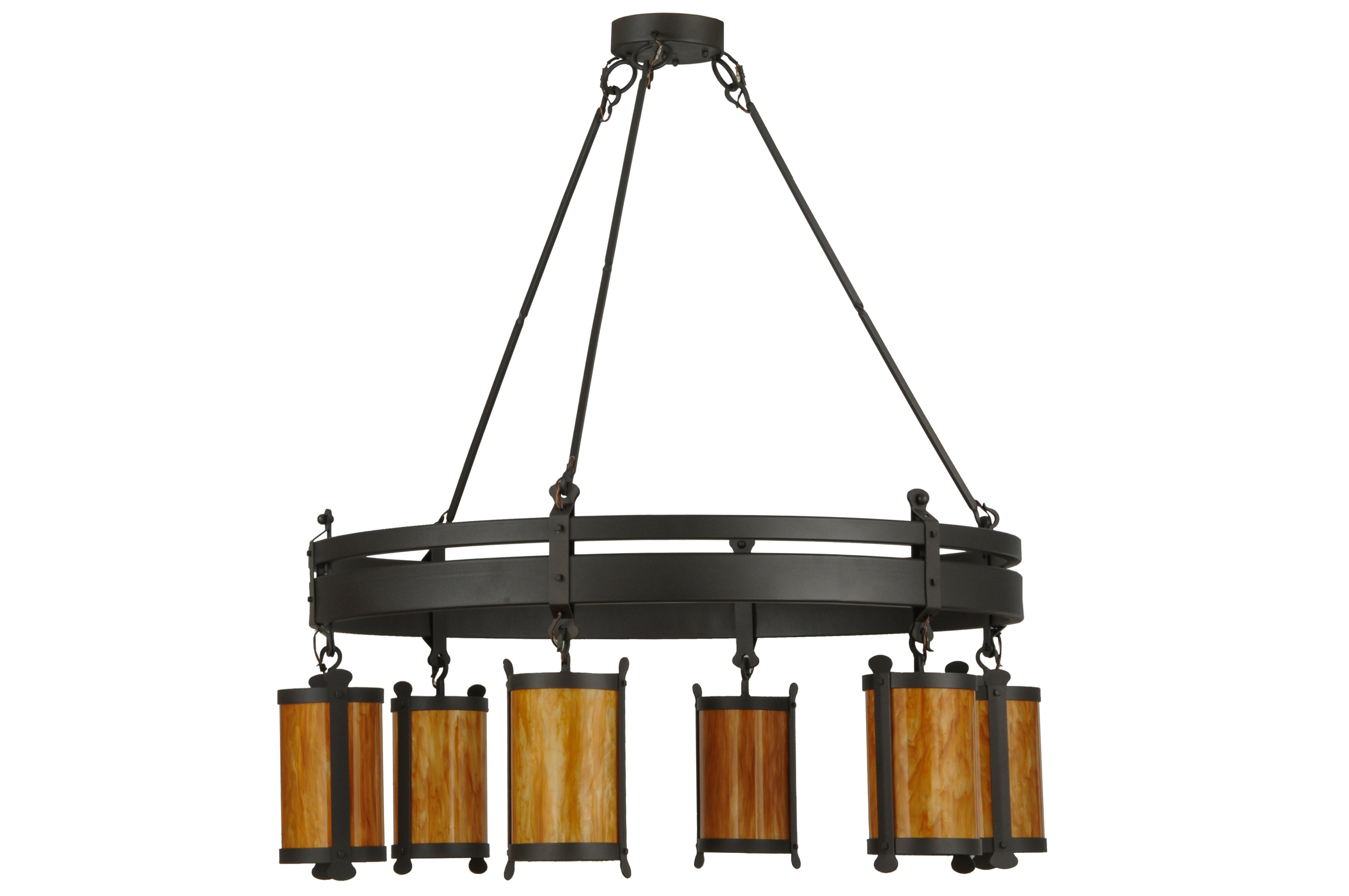 17 Stories 6 - Light Lantern Wagon Wheel Chandelier | Wayfair