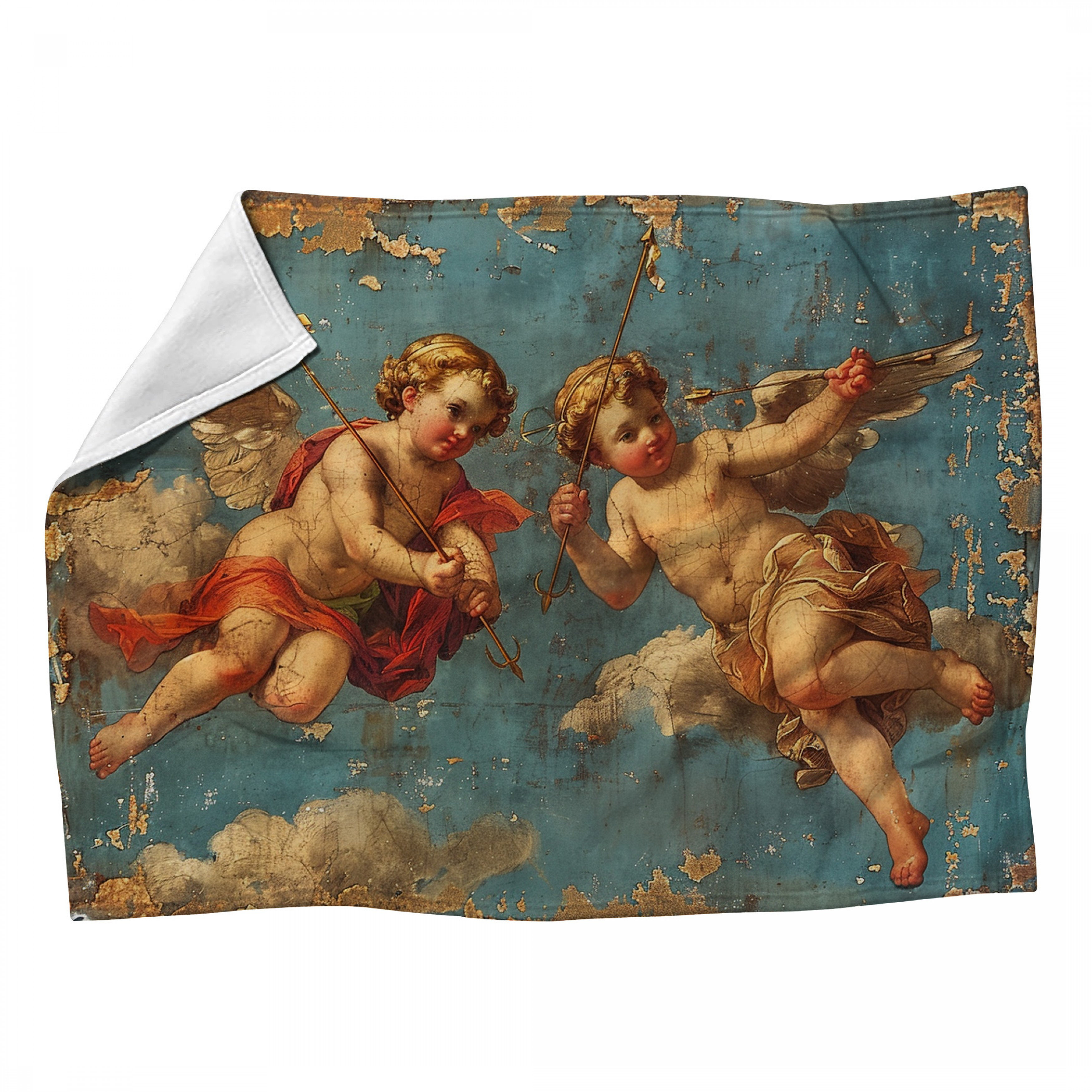 VisionDecor Cupids Fleece Throw Blanket - Mythology Throws for Sofas or ...