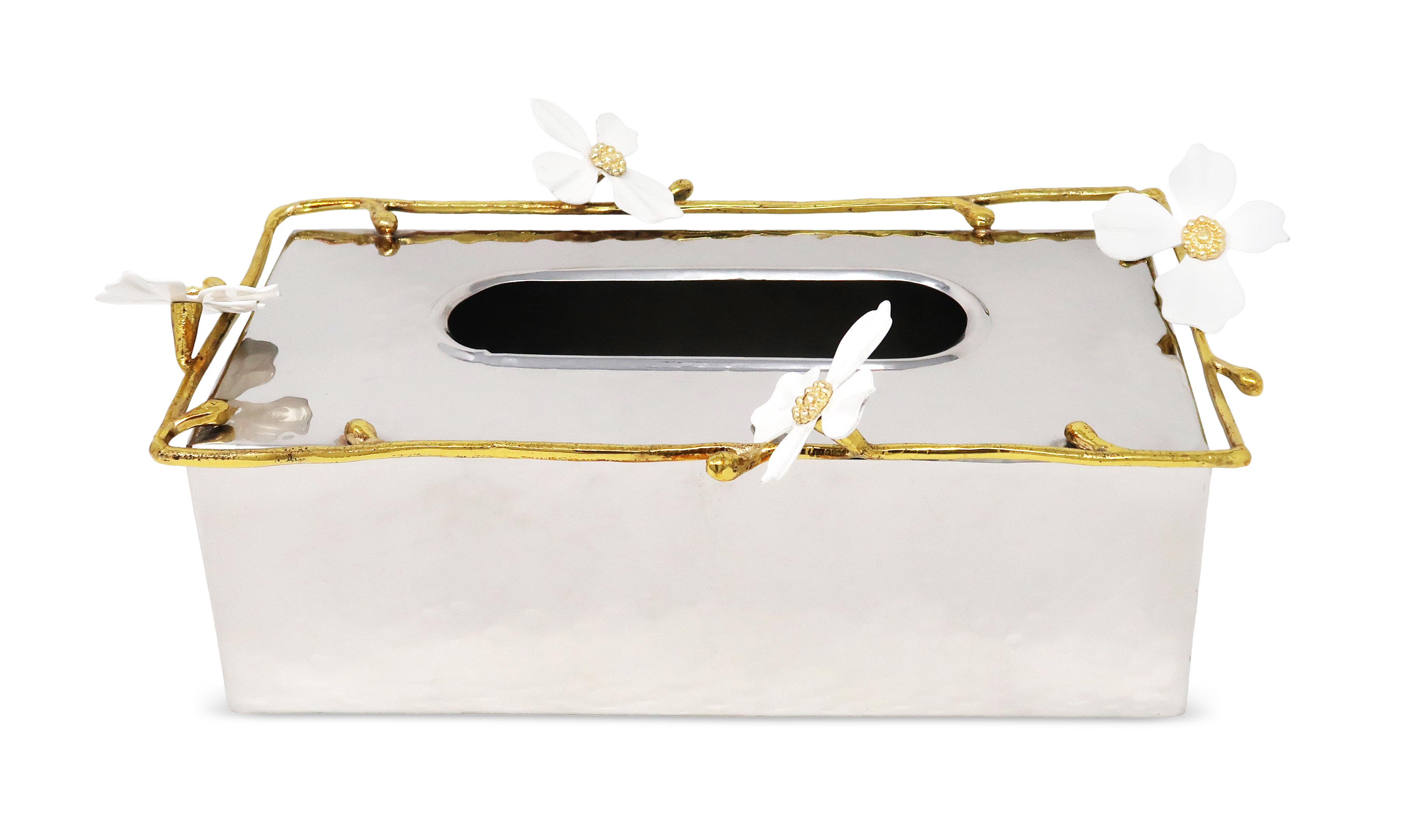 House of Hampton® Haff Tissue Box Cover With Jewel Flowers Design | Wayfair