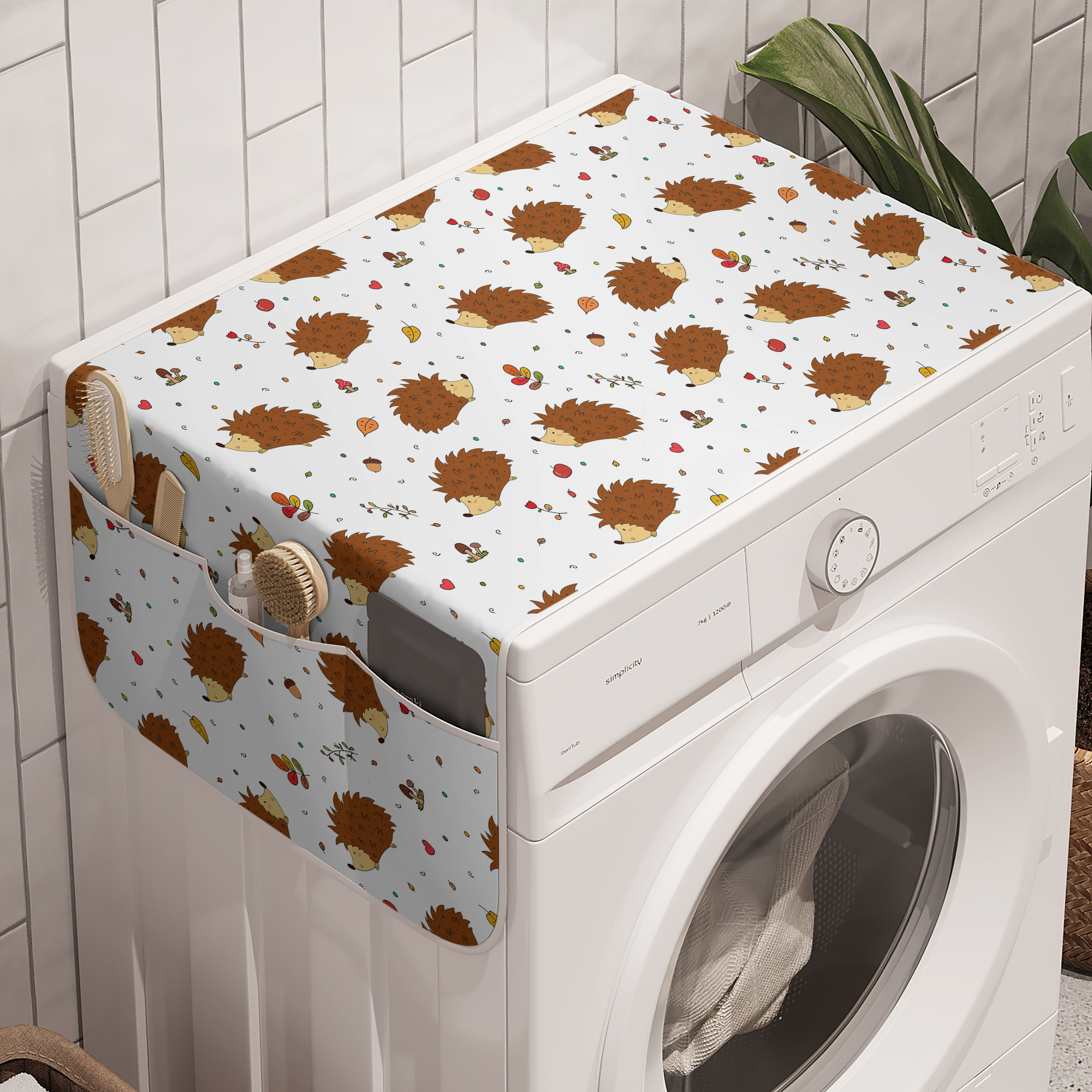 East Urban Home Hedgehog Washing Machine Organizer Pack of 2 47" x 18.5 ...