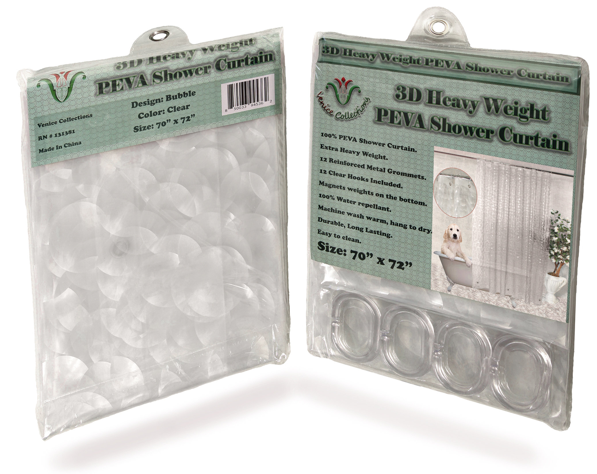 Venice Collections PEVA Shower Curtain Liner & Reviews | Wayfair