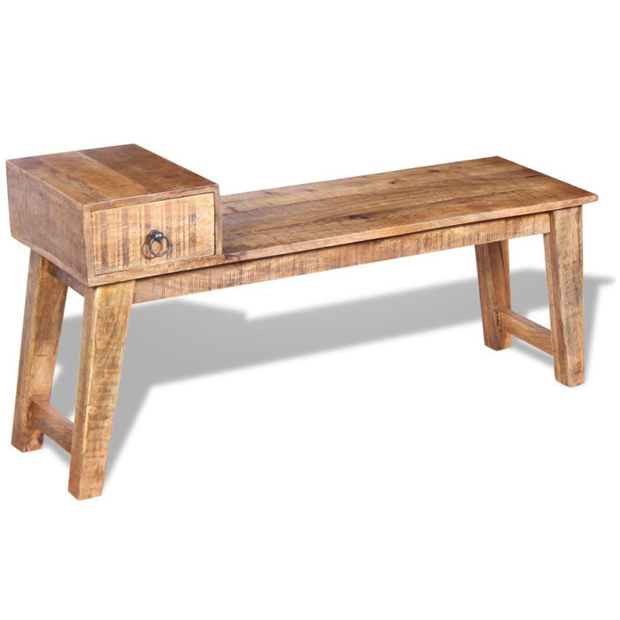 Millwood Pines Solid Wood Storage Bench | Wayfair