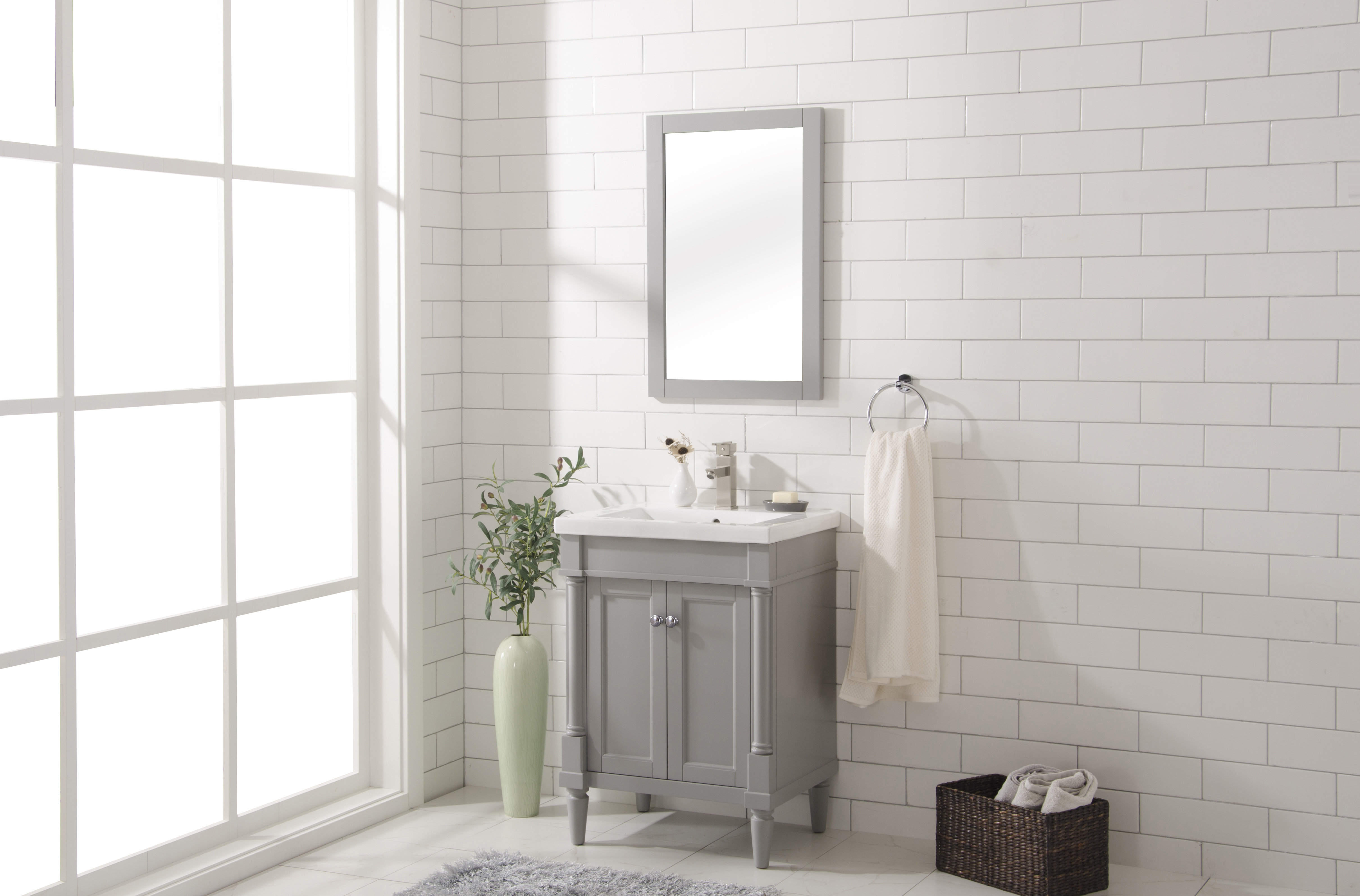 Highland Dunes Jaida 24" Single Bathroom Vanity Set & Reviews | Wayfair