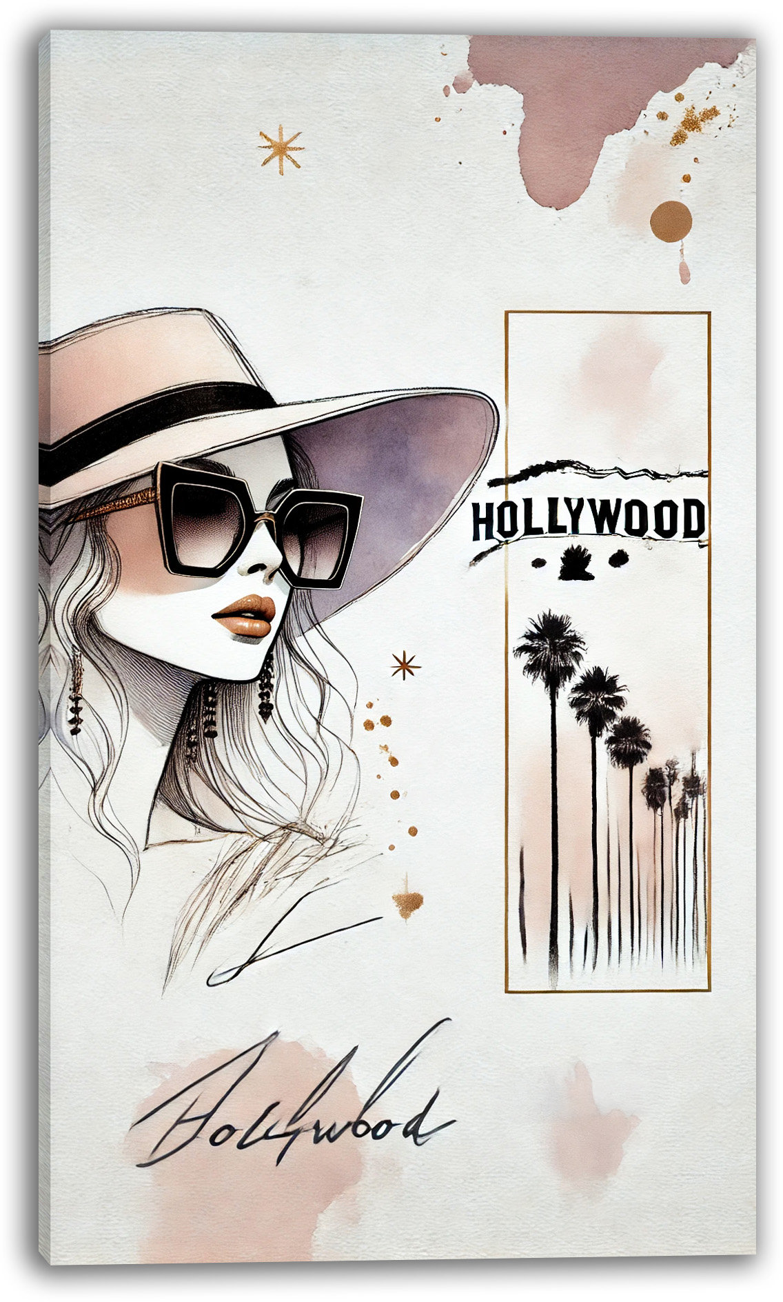 Mercer41 Hollywood Elegance: Palm Views Wrapped Canvas Print Wall Art | Wayfair