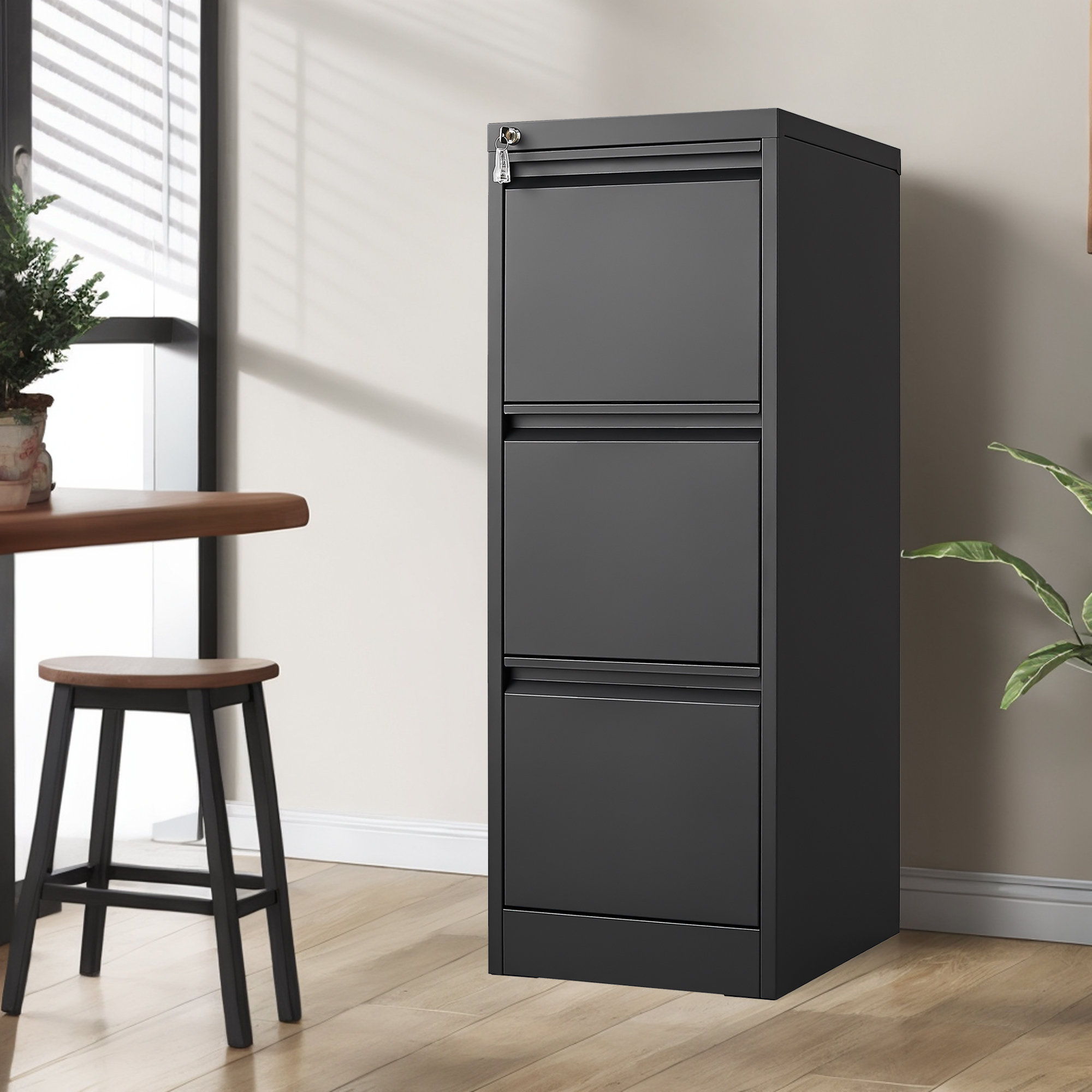 Inbox Zero 40''H Metal Vertical File Storage Cabinet For Office And ...