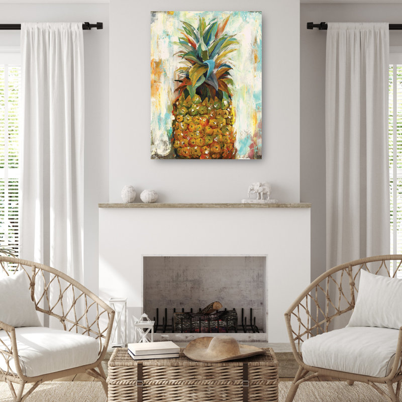 Bay Isle Home Pineapple Portrait by Frank Parson Canvas Art Print | Wayfair