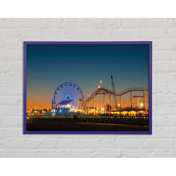 Brayden Studio Santa Monica Pier At Dusk - Single Picture Frame Print ...