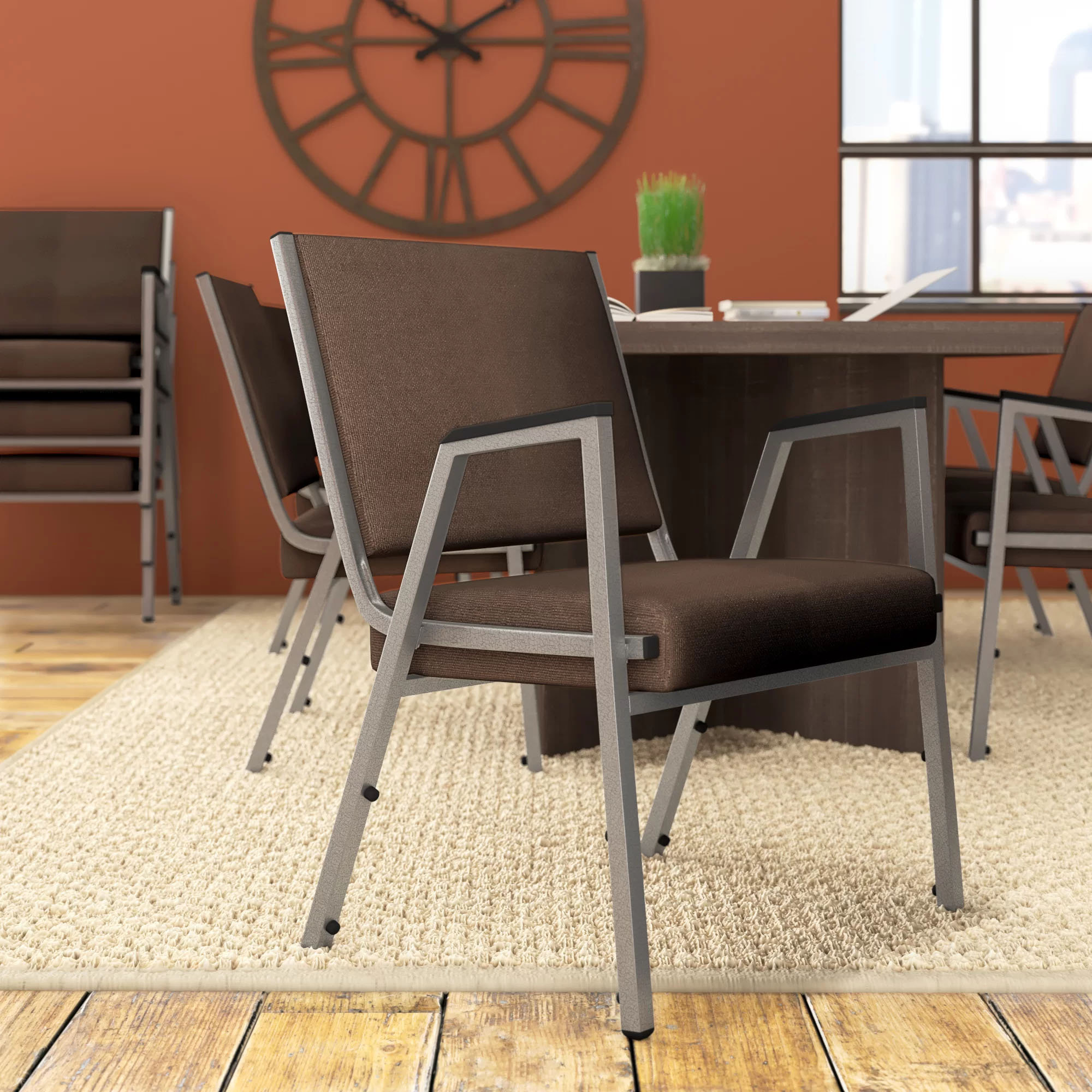 Inbox Zero Hurshid 1000 lb. Rated Antimicrobial Bariatric Reception Arm ...