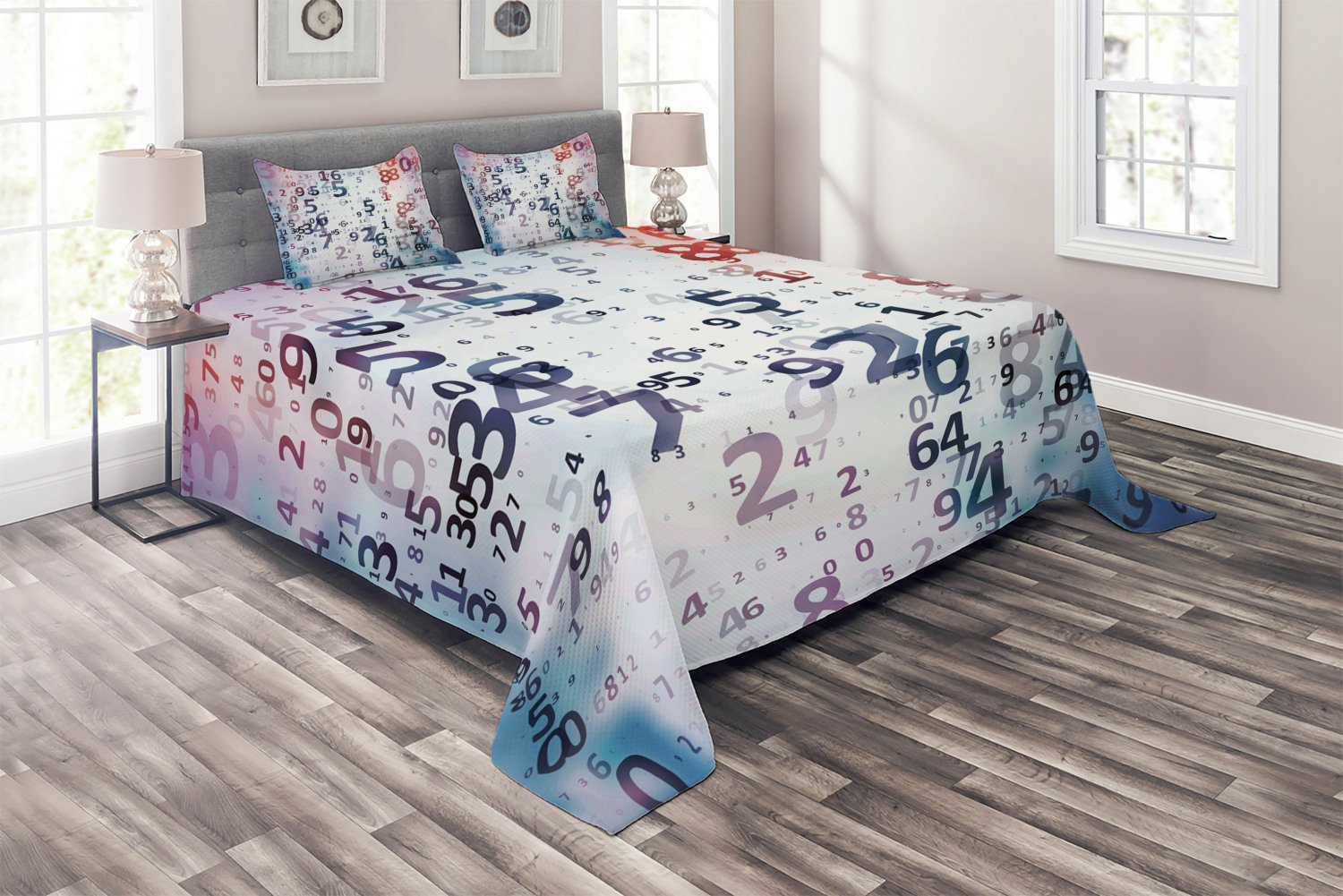Ambesonne Digital Code Numbers Coverlet Set | Wayfair