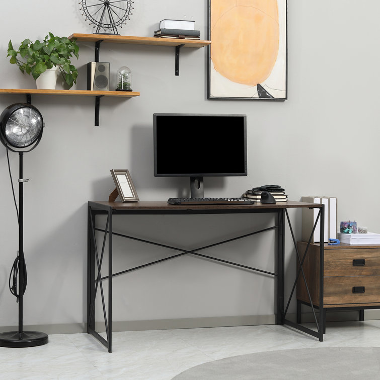 Ebern Designs Corner Metal Base Writing Desk | Wayfair