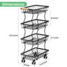 Mint Pantry® Fruit Basket Kitchen Pantry Organizer And Storage - 4 Tier ...