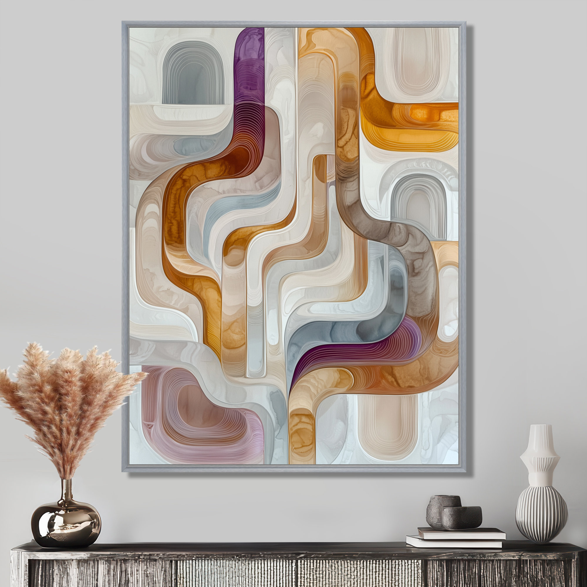 Wrought Studio™ Odice Abstract Prismatic Maze Of Highlands Stone I ...