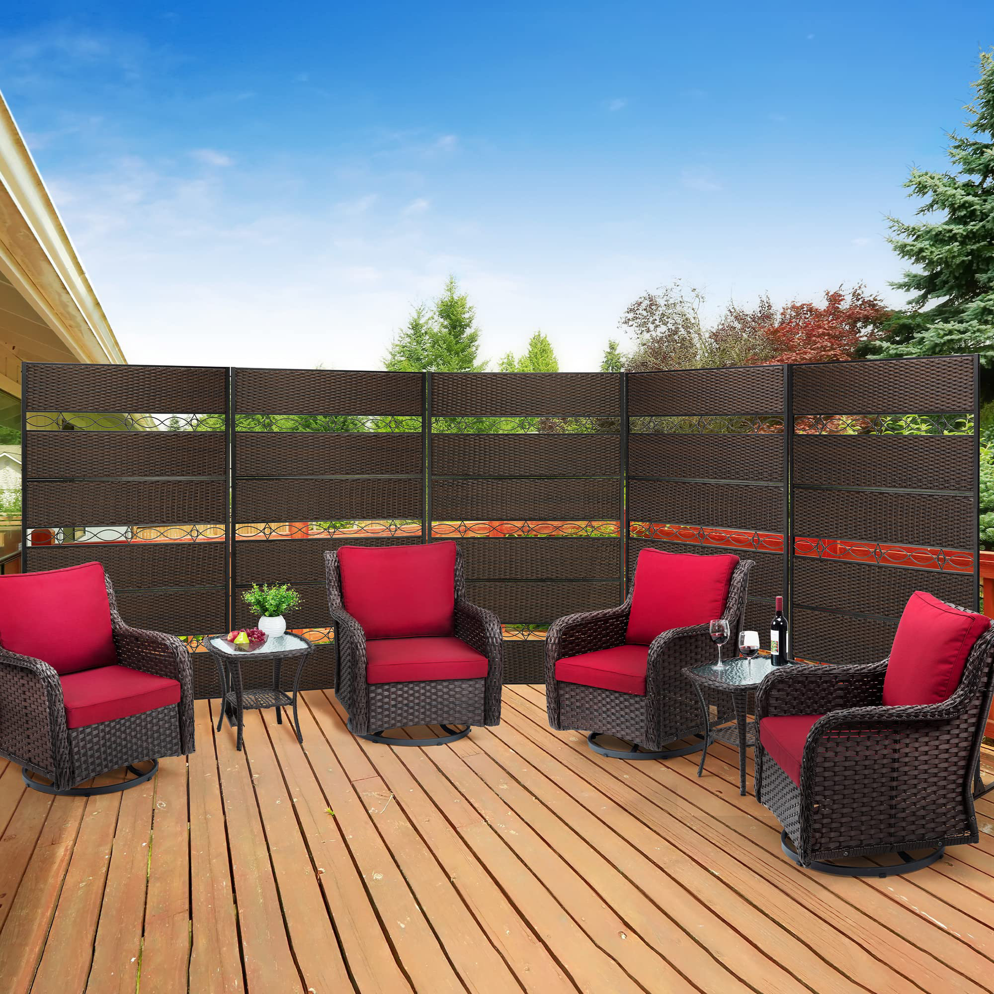 babevy 4 ft. H x 6 ft. W Rattan Fence Panel - Wayfair Canada