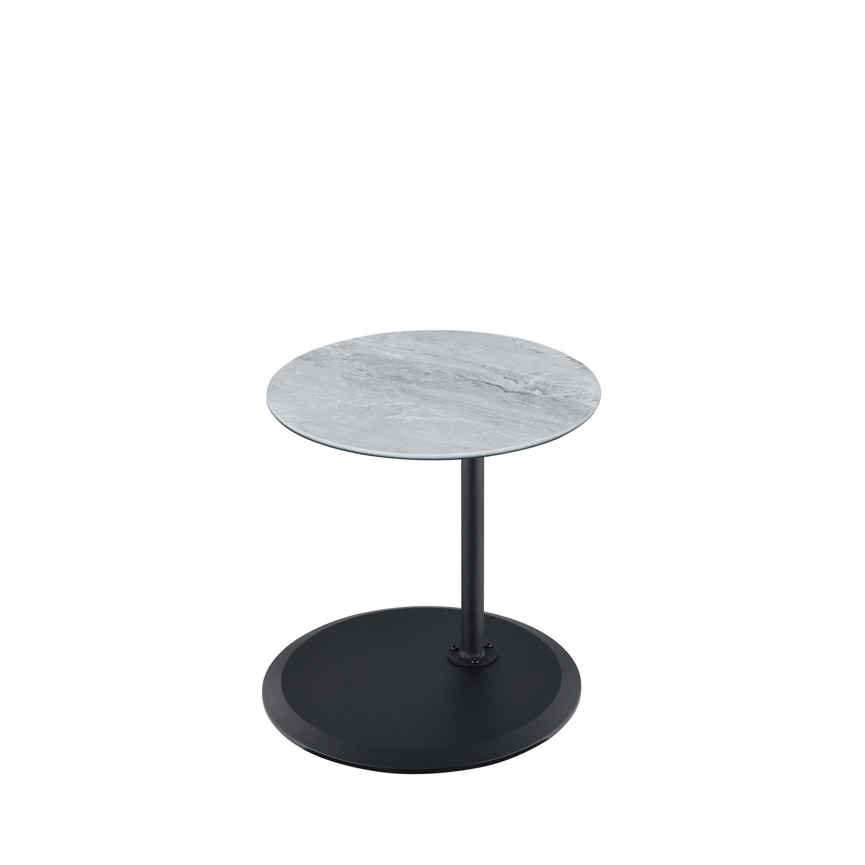 Wrought Studio™ Gray Marble Textured Top 15.5" Orbit End Table With ...