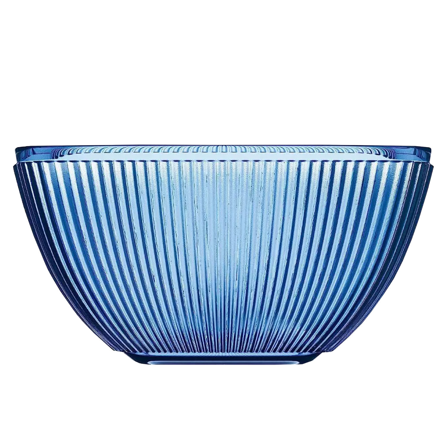 Elle Decor Serving Bowl, Ribbed Blue | Wayfair