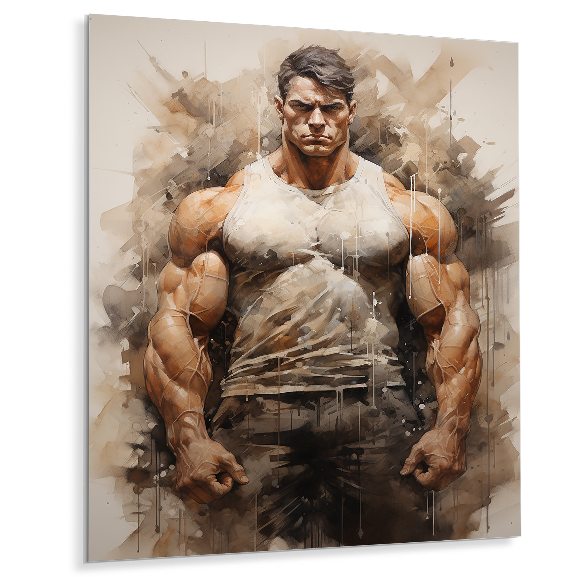 Winston Porter " Bodybuilding The Titans Pose " on Metal | Wayfair