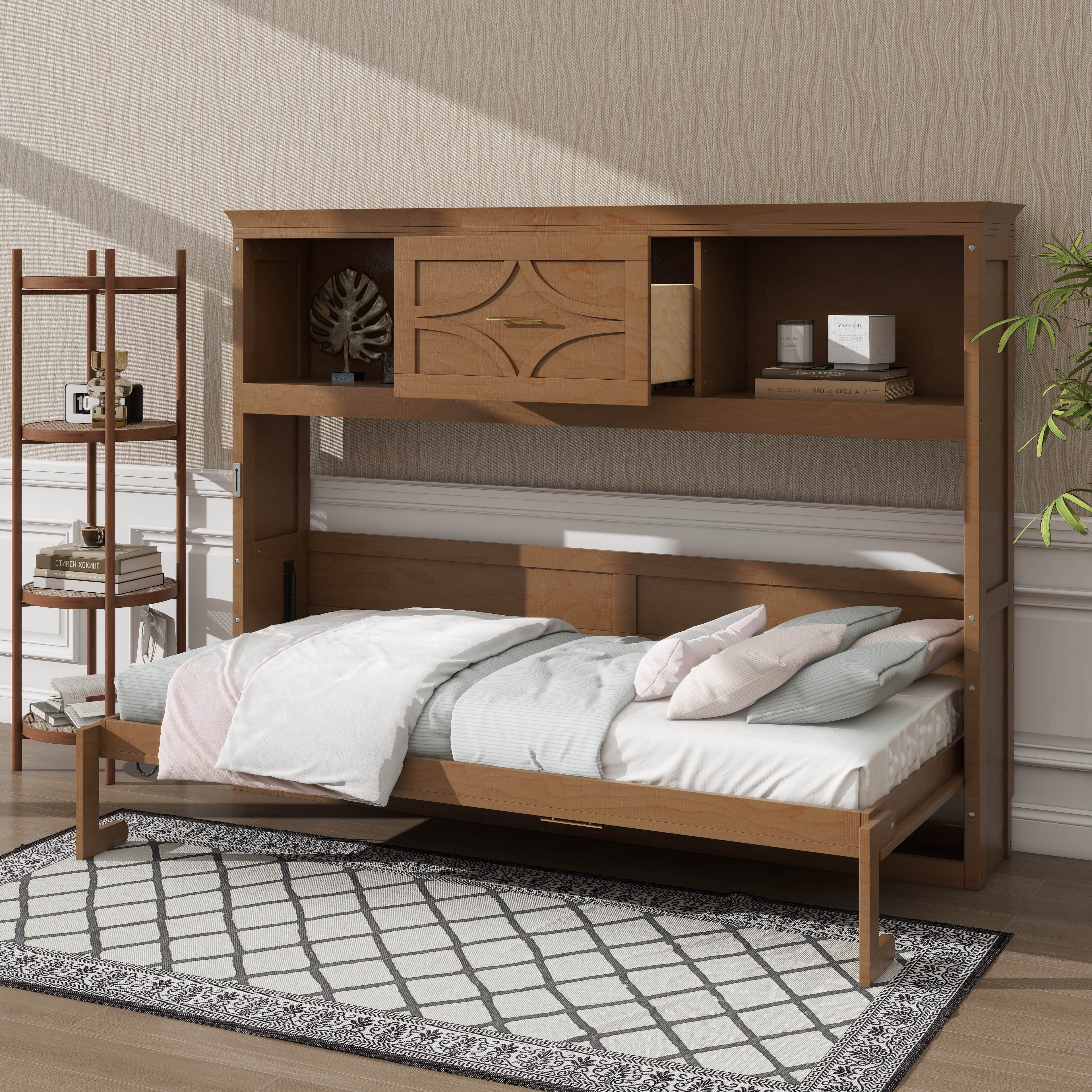 Red Barrel Studio® Twin Size Murphy Bed With Charging Dock | Wayfair