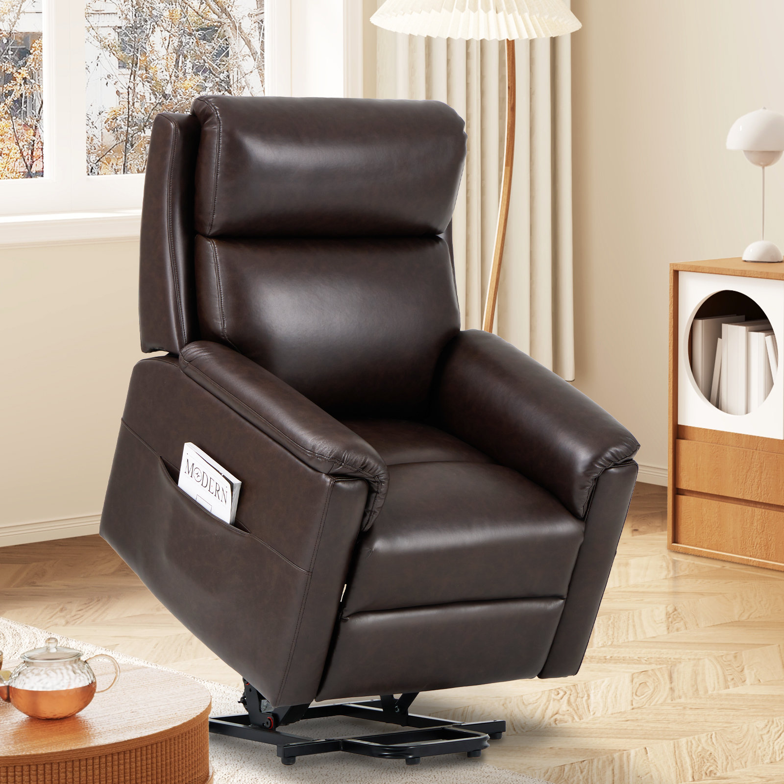 Latitude Run® Niaya Upholstered Power Lift Recliner Chair with Remote ...