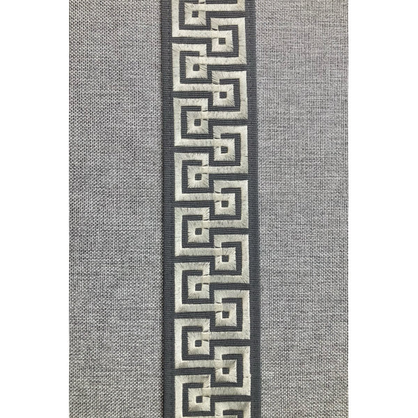 Rose Lace And Braid Grey & Cream Woven Embroidery Trim Tape 2 3/8 ...