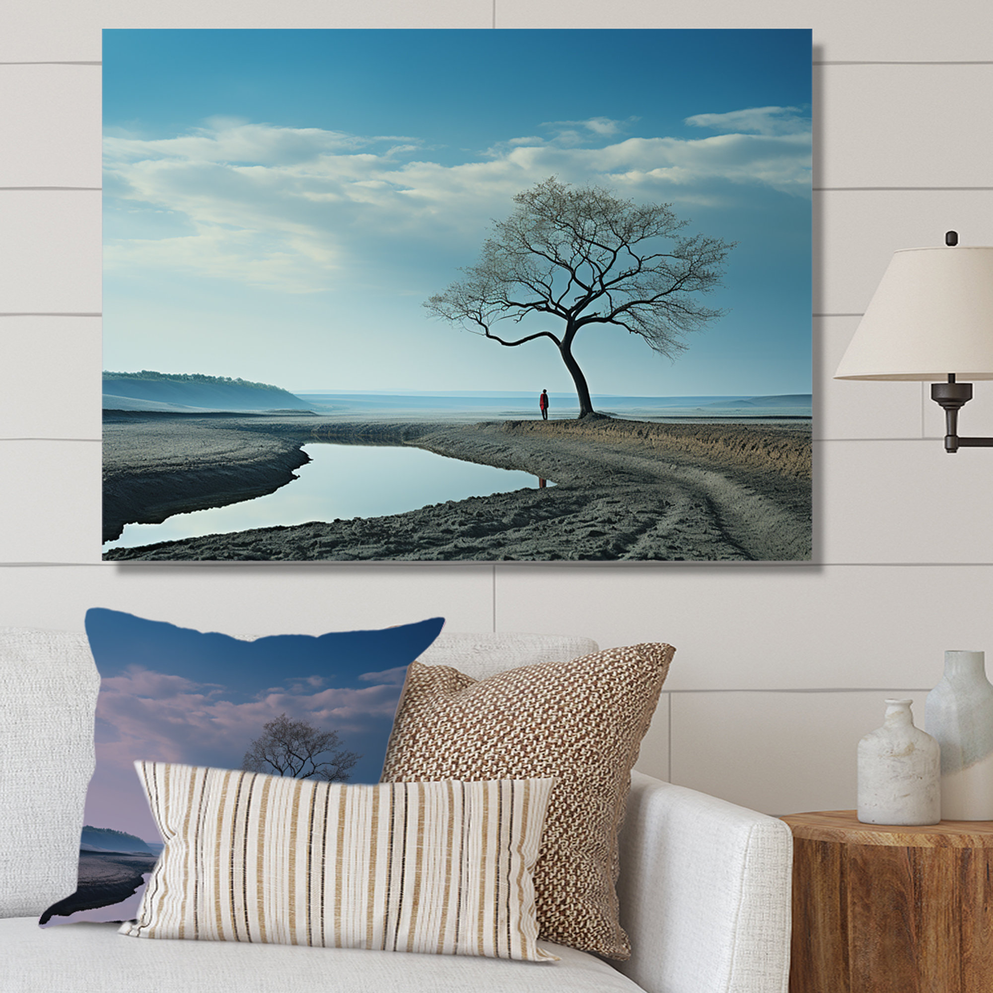 Design Art Minimalism Countryside Panorama - Countryside Canvas Wall ...