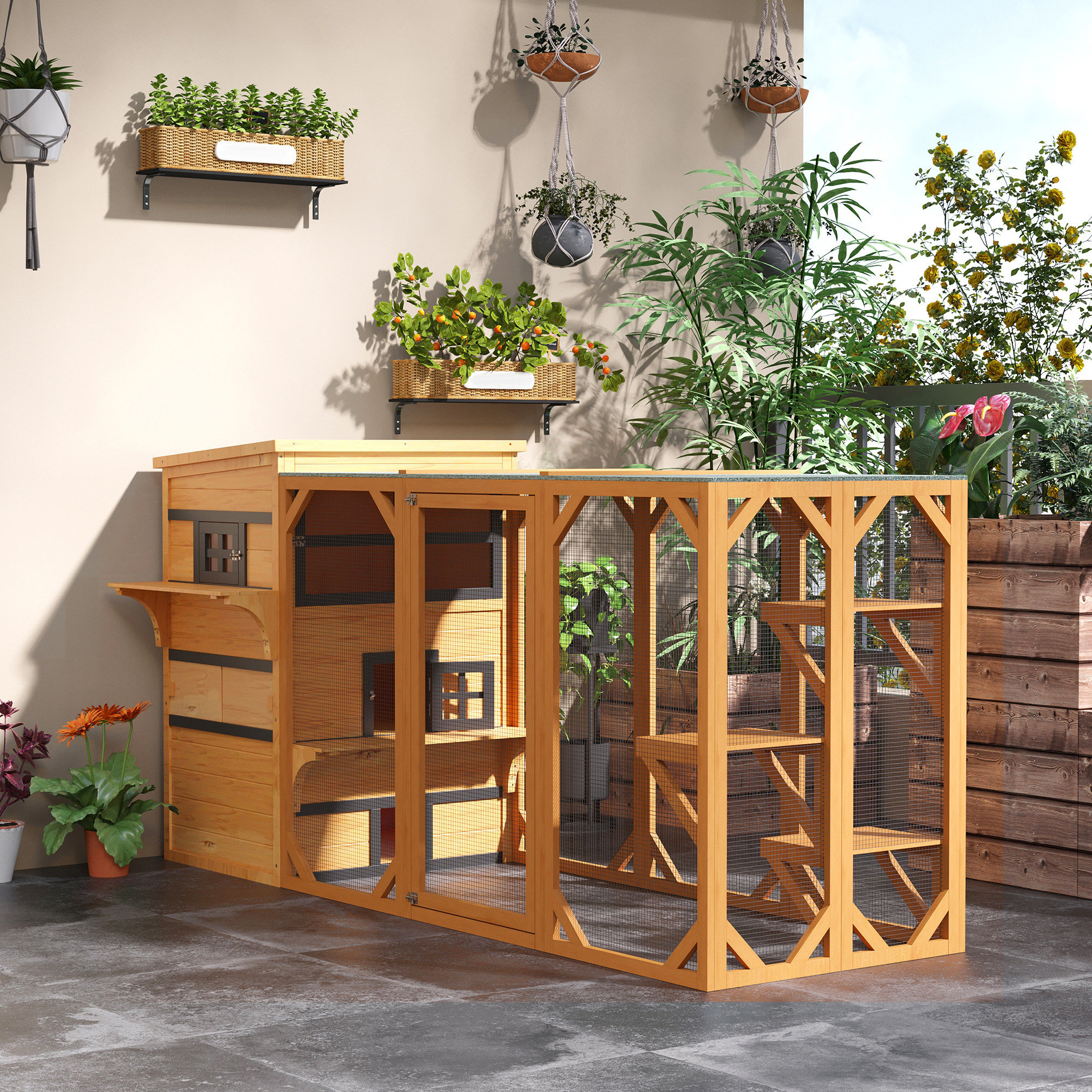 Tucker Murphy Pet™ 3-Story Cat House Feral Cat Shelter | Wayfair