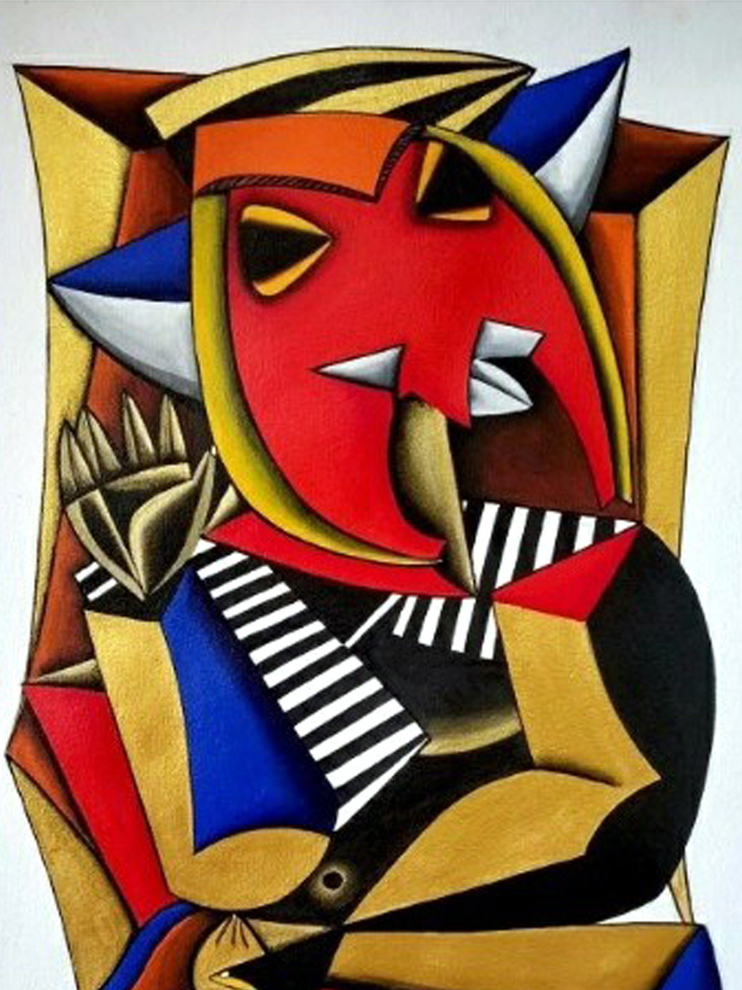 Exotic India Abstract Of Blessing Ganesha | Acrylic On Paper | By ...