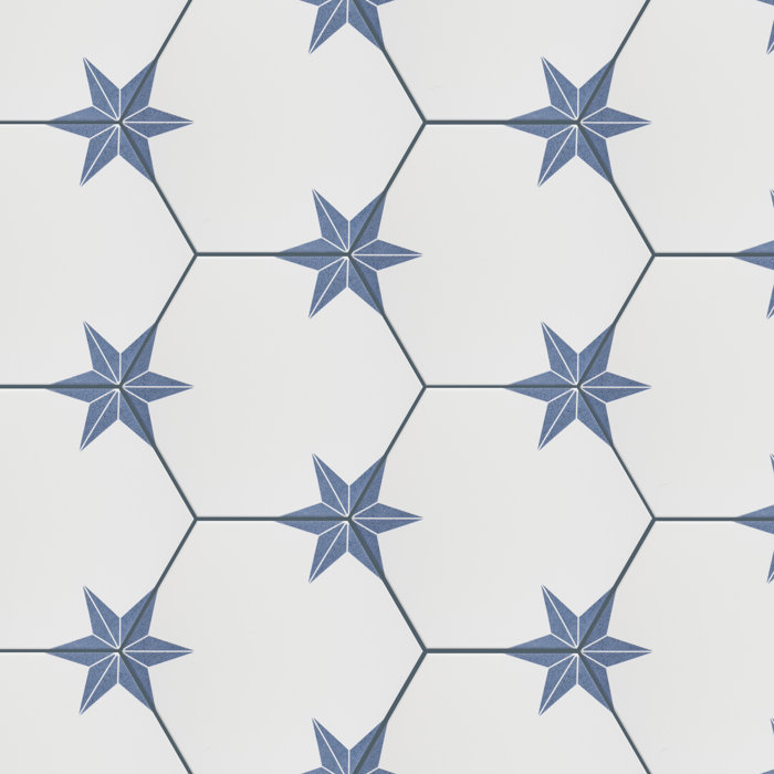 Merola Tile Stella Hex 9" x 10" Porcelain Pattern Wall & Floor Tile ...