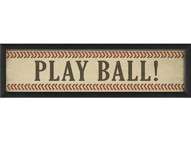 The Artwork Factory Play Ball Framed Textual Art | Wayfair
