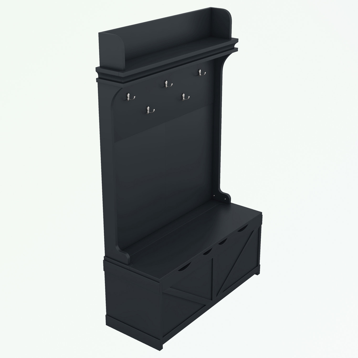 Gracie Oaks Gillianna Hall Tree 47.2'' Wide with Bench | Wayfair