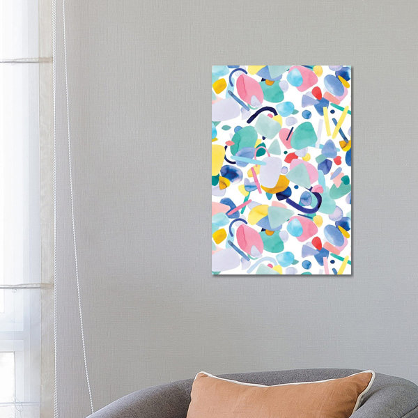 Corrigan Studio Organic Abstract Geometric Shapes - Wrapped Canvas ...