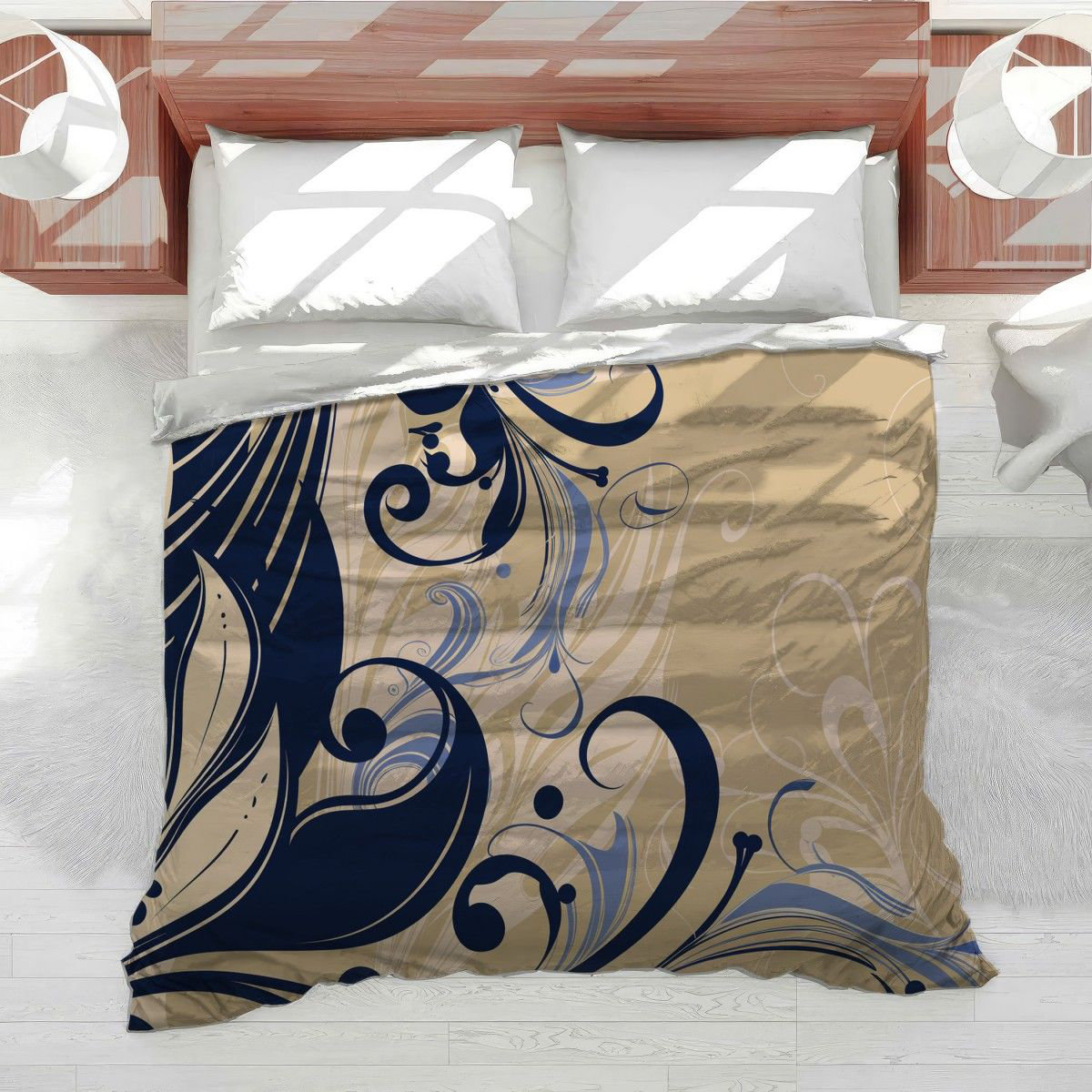 VisionDecor Floral Bedding Cool Pattern Comforter Dramatic | Wayfair