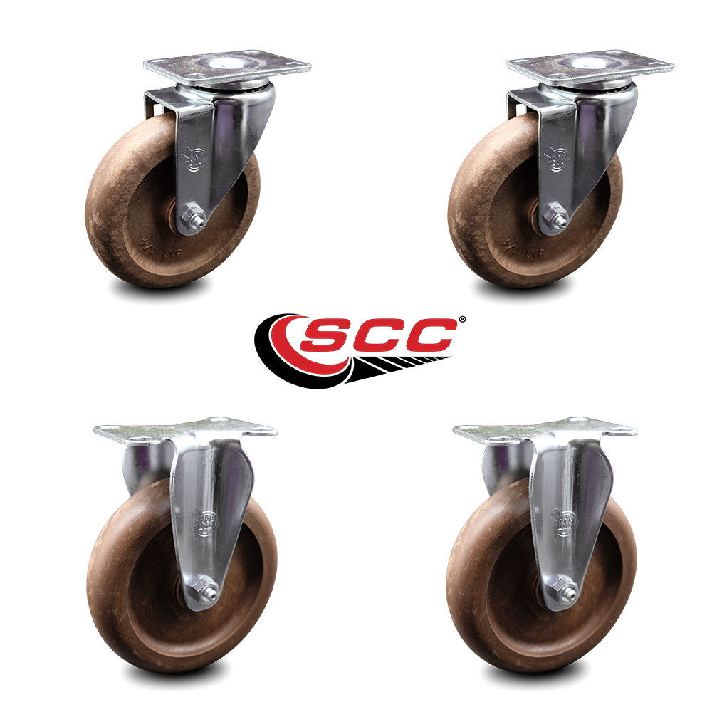 Service Caster 4 Piece Glass Filled Nylon Caster Set | Wayfair